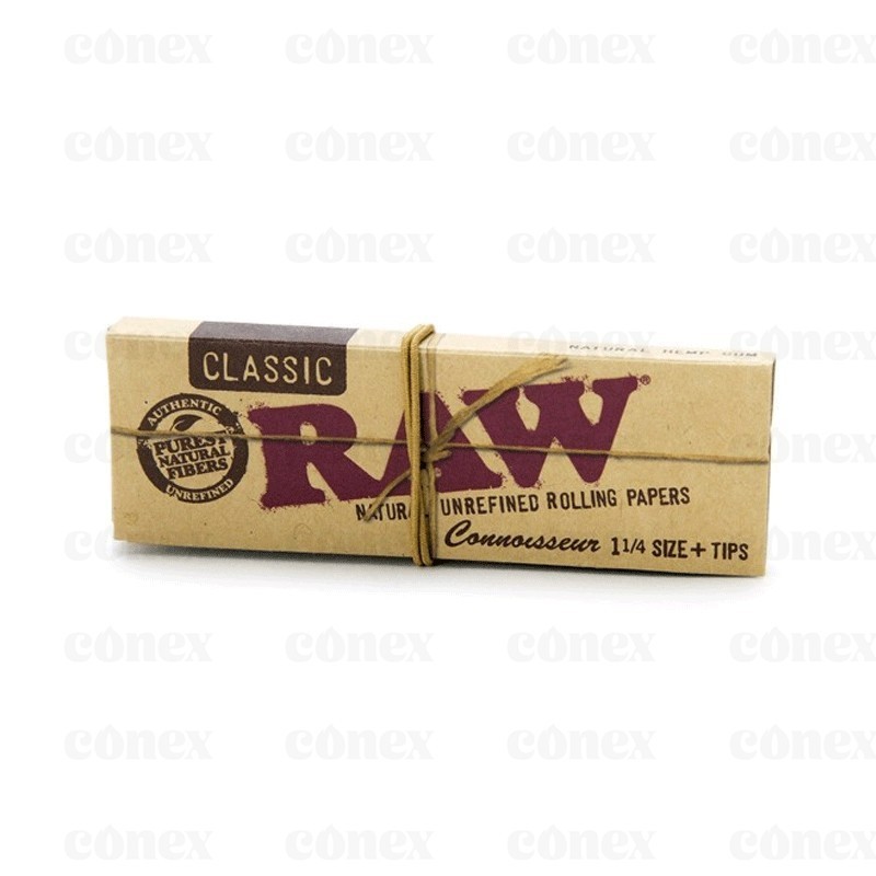 Raw Classic Connoisseur + Tips 1 1/4 Raw Classic Connoisseur + Tips 1 1/4